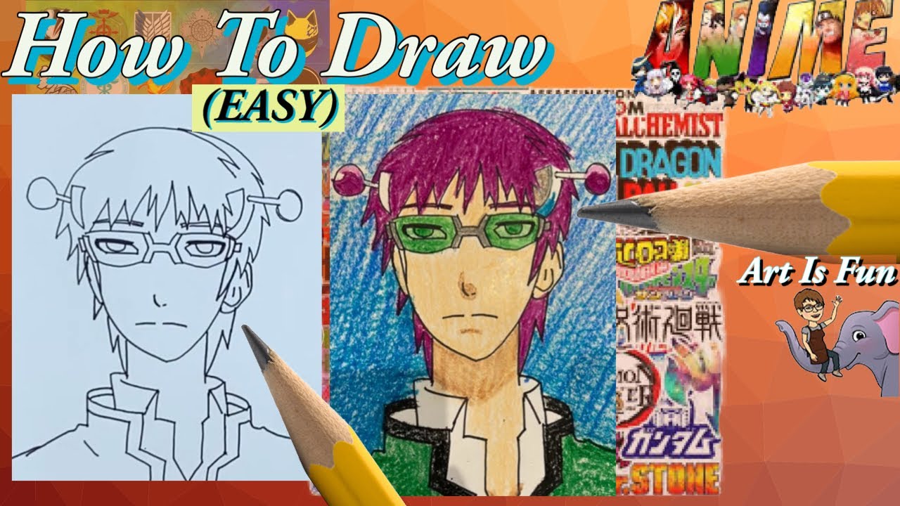 Saki k from The Disastrous Life of Saki K | Drawing for Beginners | Fun ...