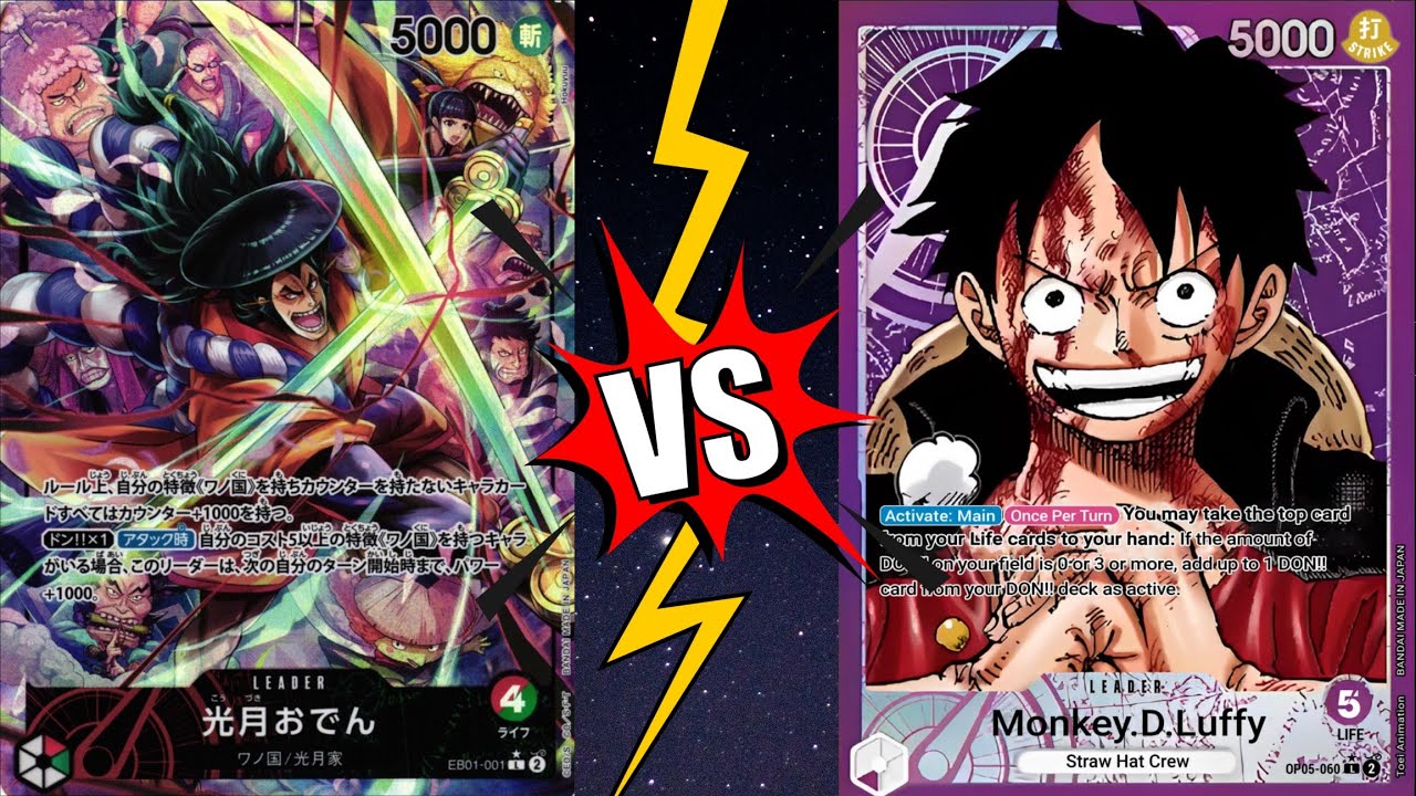 One Piece Card Game: R/G Oden vs Purple Luffy [EB-01] - YouTube