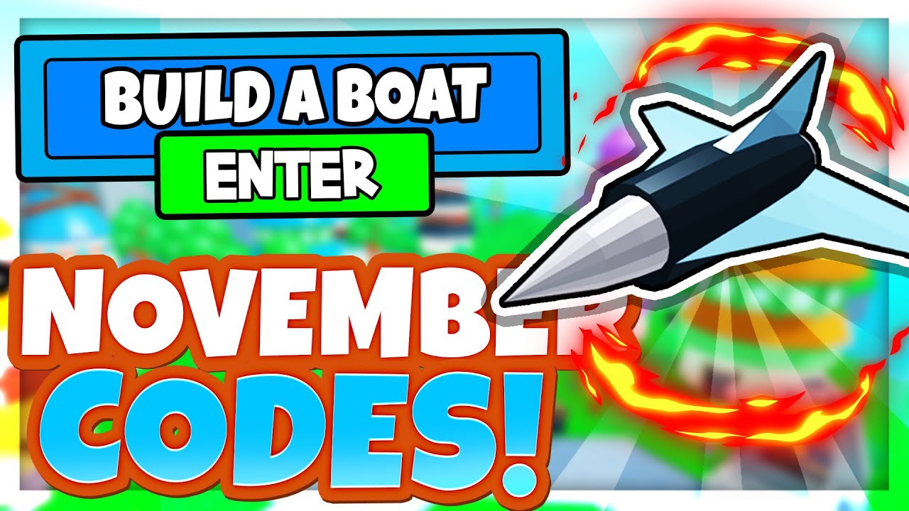 Build A Boat For Treasure (NOVEMBER 2021) CODES *LEGENDARY* ROBLOX ...