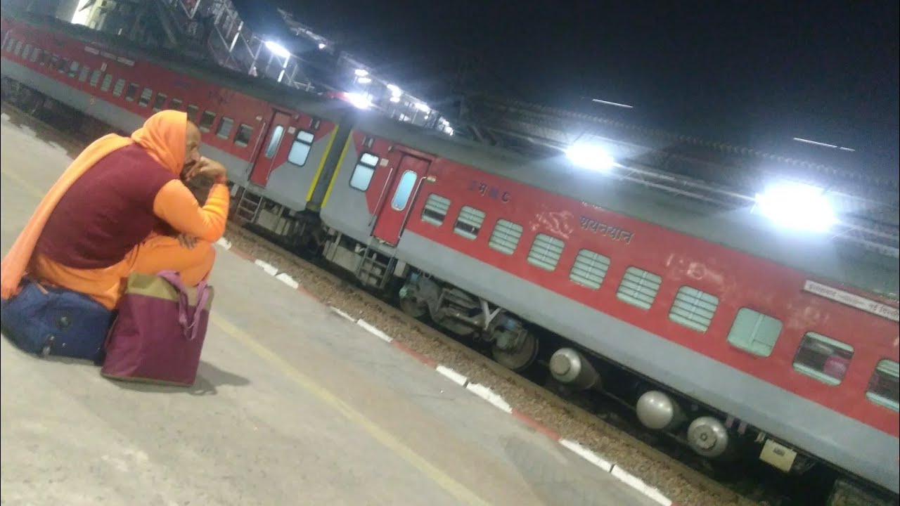 A slow goods train coming - YouTube