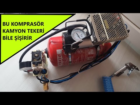 YANGIN TÜPÜNDEN AİRBRUSH KOMPRESÖR YAPIMI-CONSTRUCTION OF AIRBRUSH COMPRESSOR FROM FIRE CYLINDER-