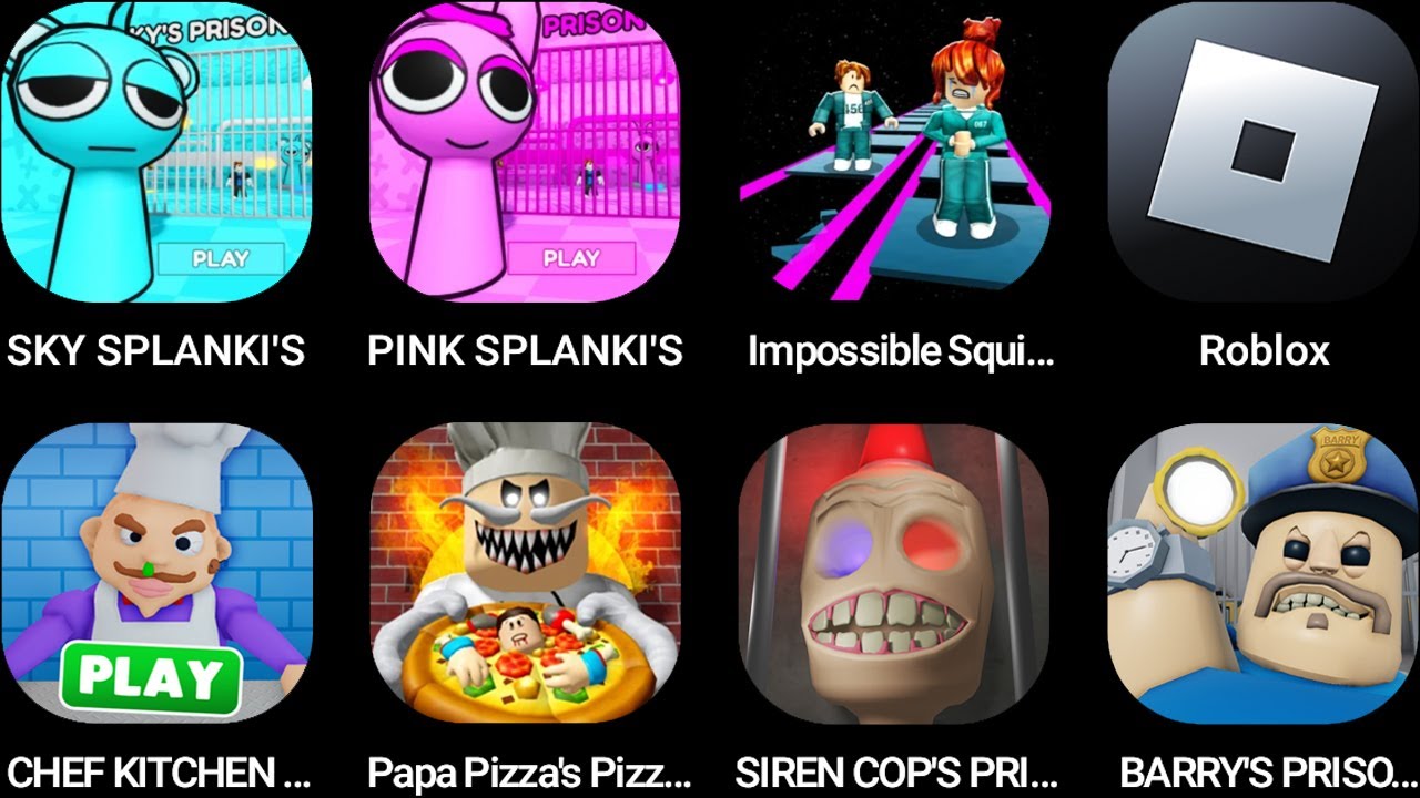 SKY SPLANKI'S,PINK SPLANKI'S,Impossible Squid Game!,Roblox,CHEF KITCHEN ...