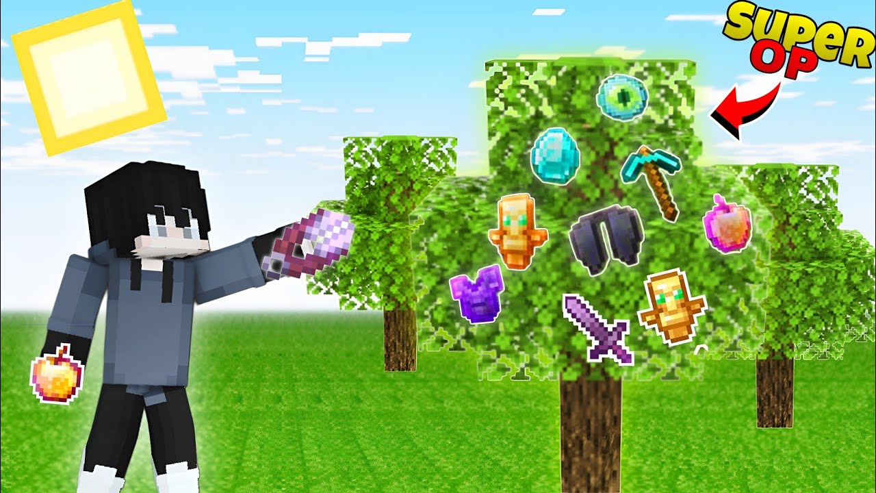 Minecraft Gets CRAZY 😱When Leaves Drop SUPER RARE Items For 100 Days ...