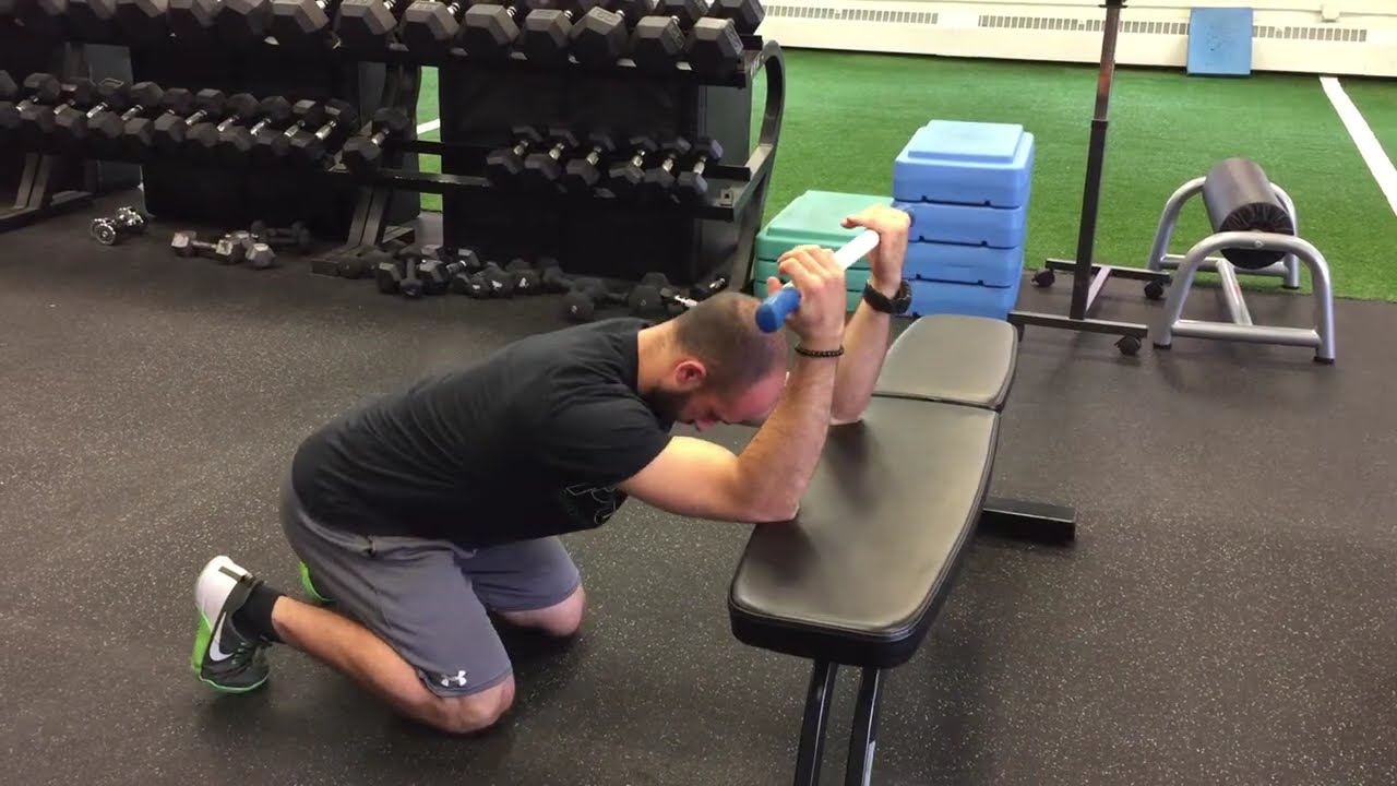 Bench T-Spine Mobilizations - YouTube