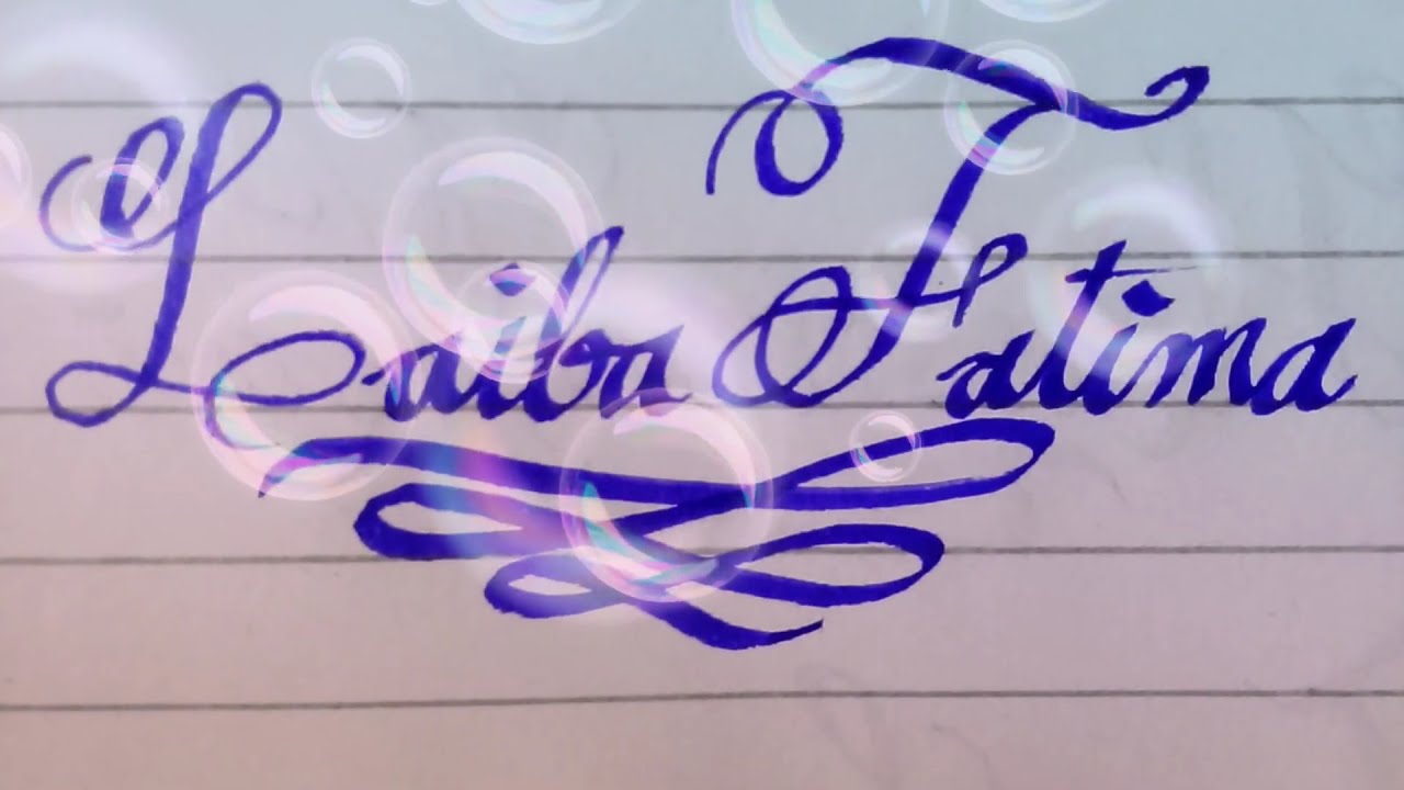 Laiba Fatima in calligraphy - YouTube