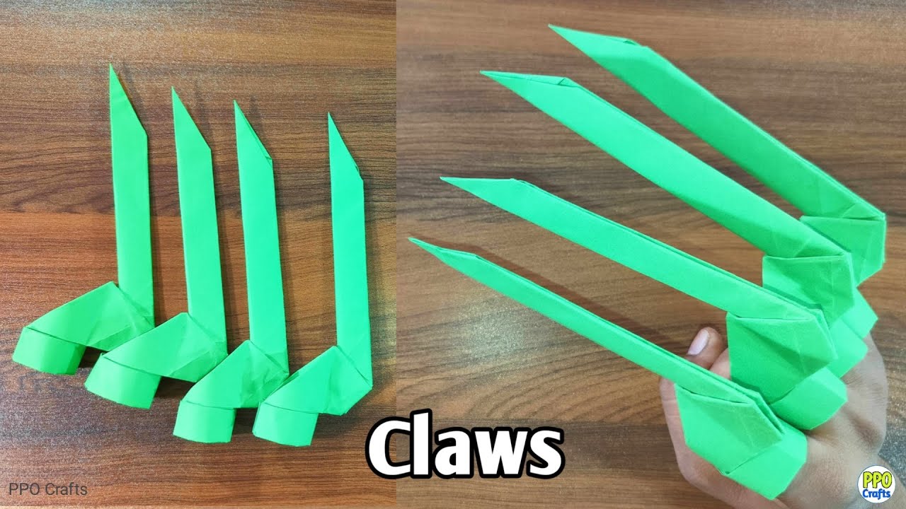 How To Make a Paper Claws "Easy-Origami" | DIY Wolverine Claws ...