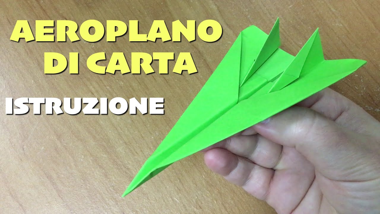 AEROPLANO DI CARTA - Come Fare Aereo di Carta - Origami Istruzione ...