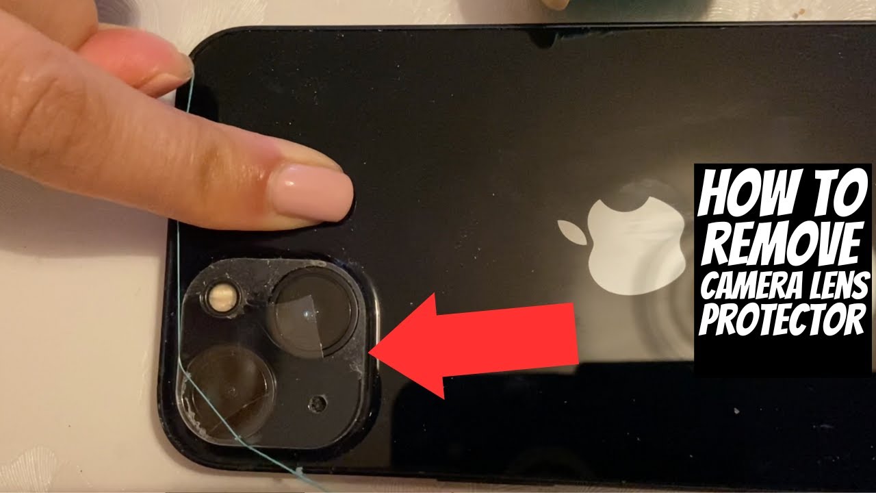 How To Remove Broken iPhone Camera Lens Protector - YouTube