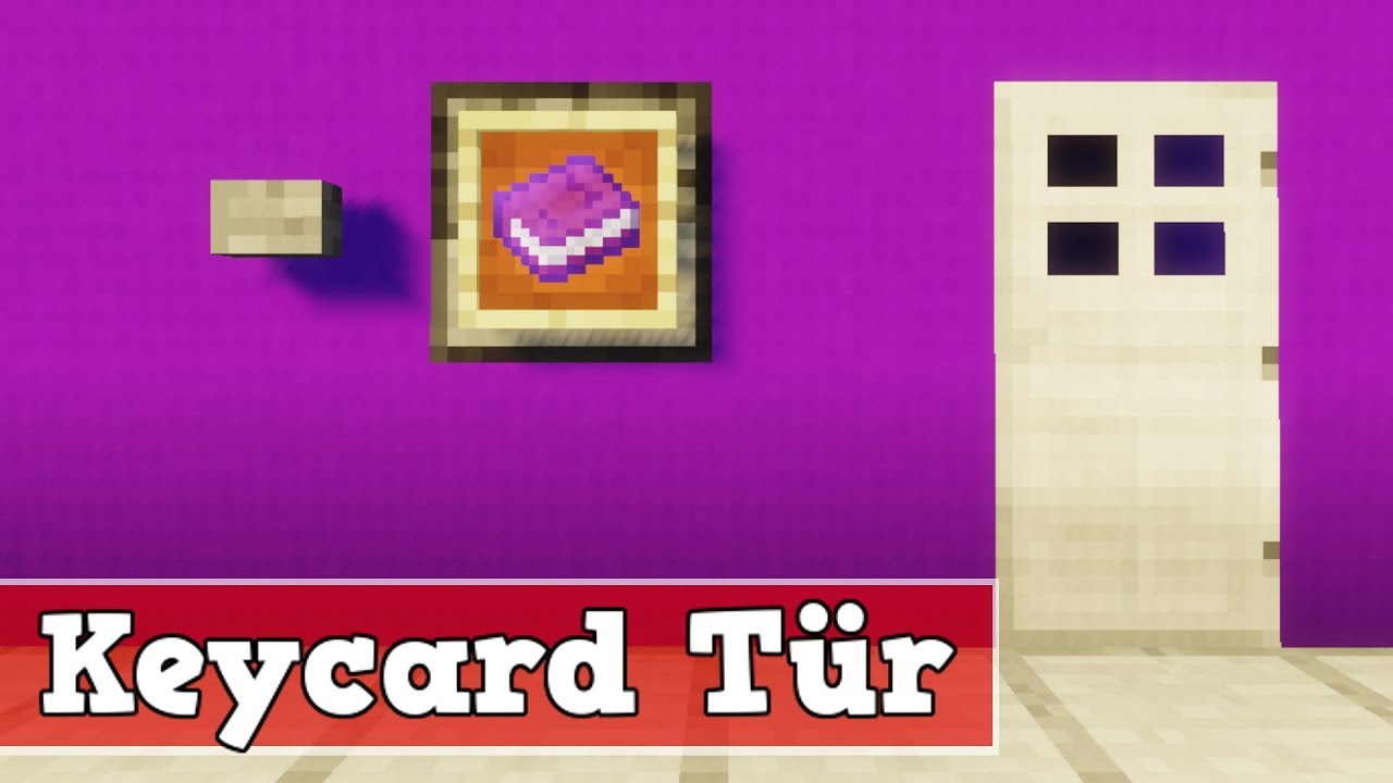 Wie baut man eine funktionierende Tür mit Keycard in Minecraft ...