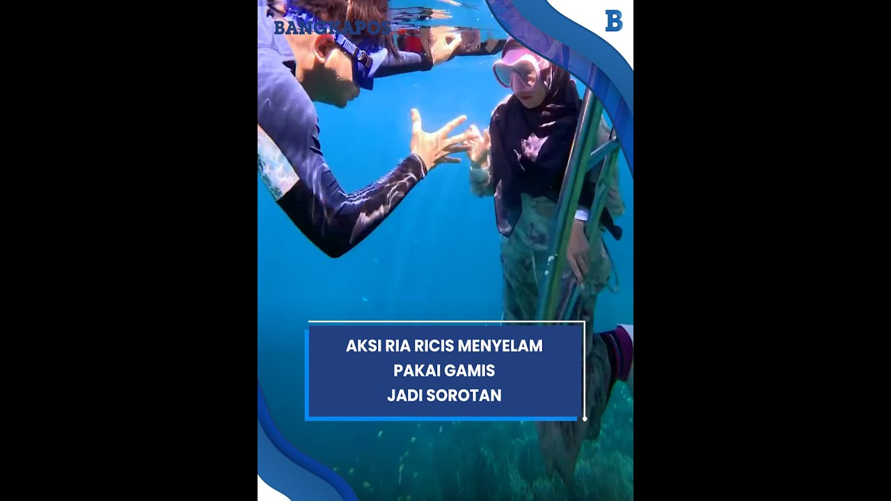 Aksi Ria Ricis Menyelam Pakai Gamis Jadi Sorotan - YouTube
