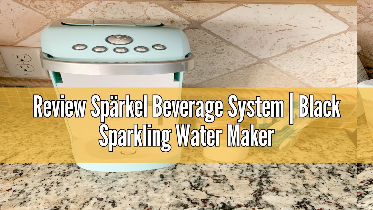 Review Spärkel Beverage System | Black Sparkling Water Maker | No CO2 ...