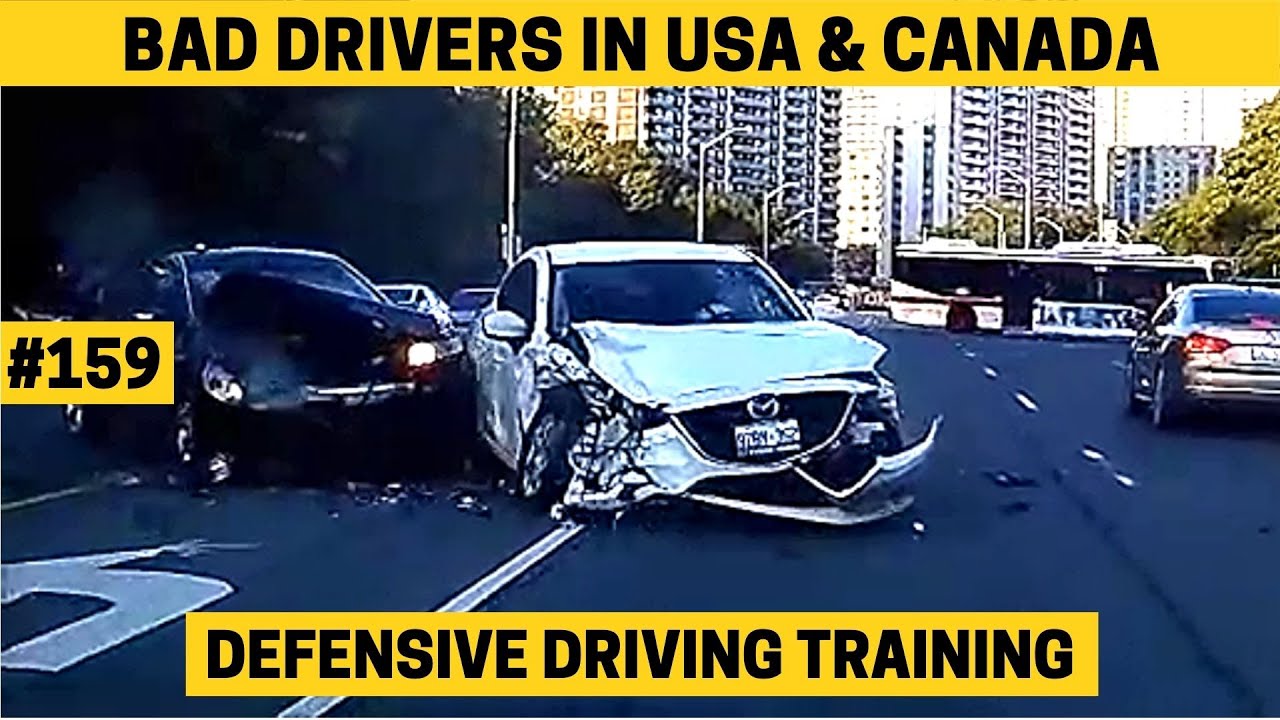 Defensive Driving Training #159 | Bad Drivers & Driving Mistakes in USA ...
