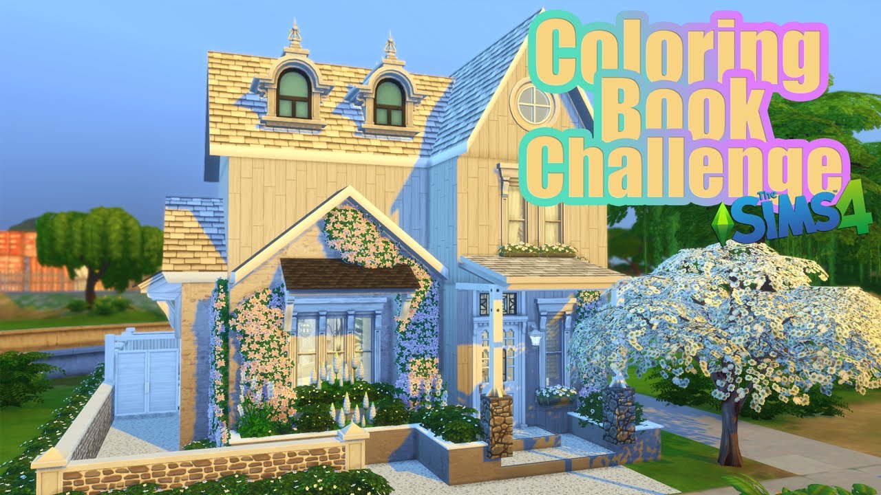 COLORING BOOK CHALLENGE || SIMS 4 || SPEED BUILD - YouTube