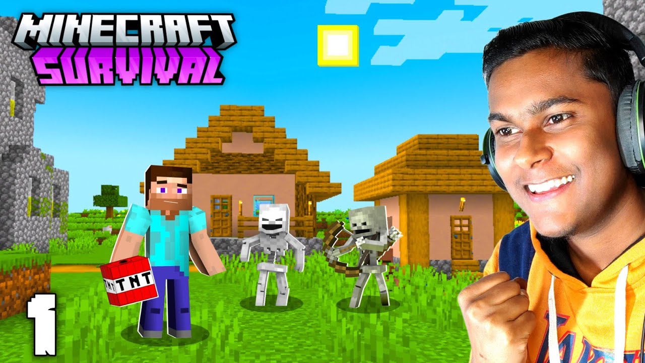Minecraft Survival Series Ep.1 Gameplay In Hindi - YouTube