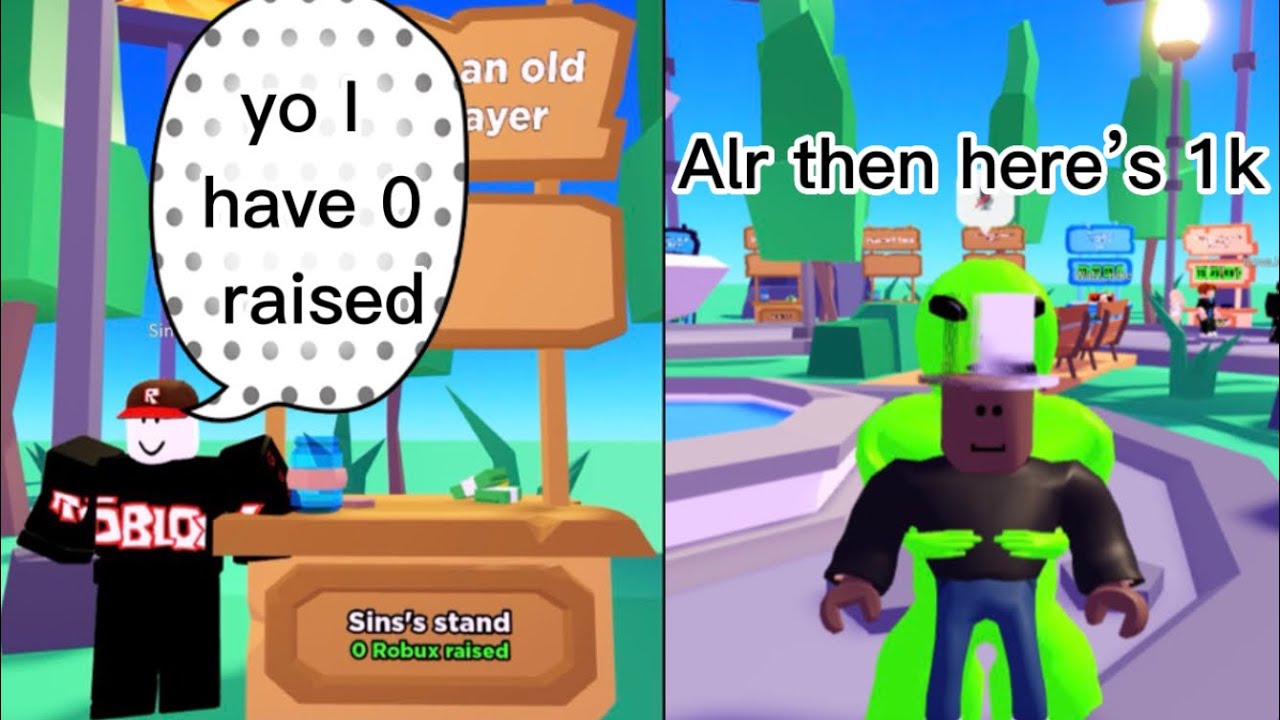 I donated ROBUX to EVERYONE who had 0 RAISED - YouTube