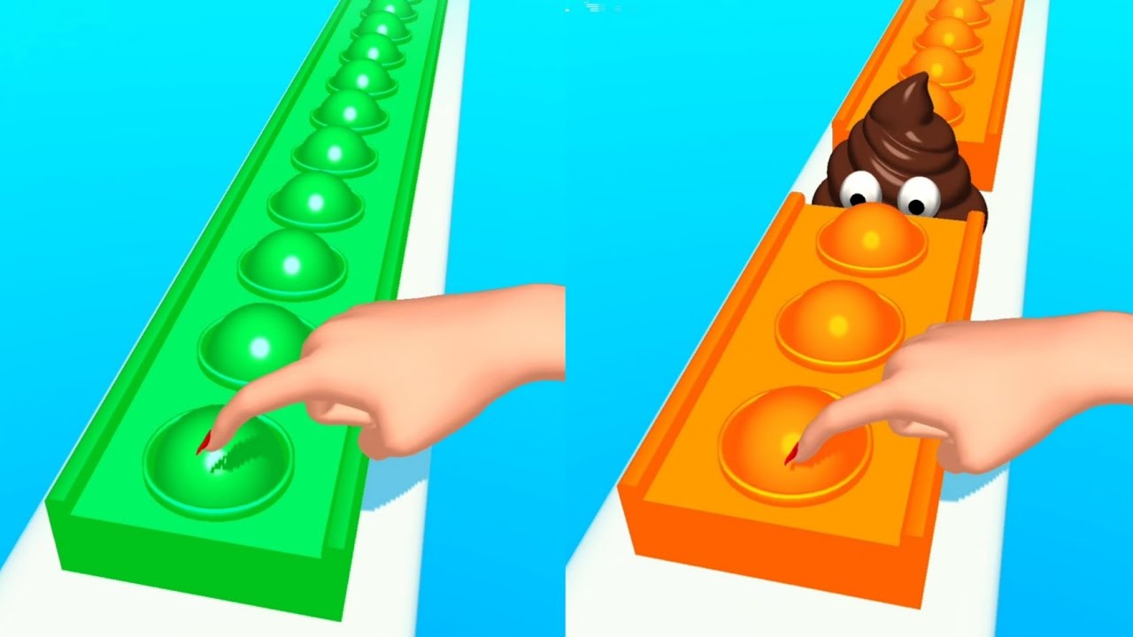 Pop Run! Very satisfying and relaxing sounds ASMR slicing game - YouTube