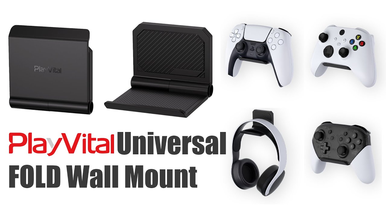 PlayVital FOLD Universal Game Controller Wall Mount - YouTube