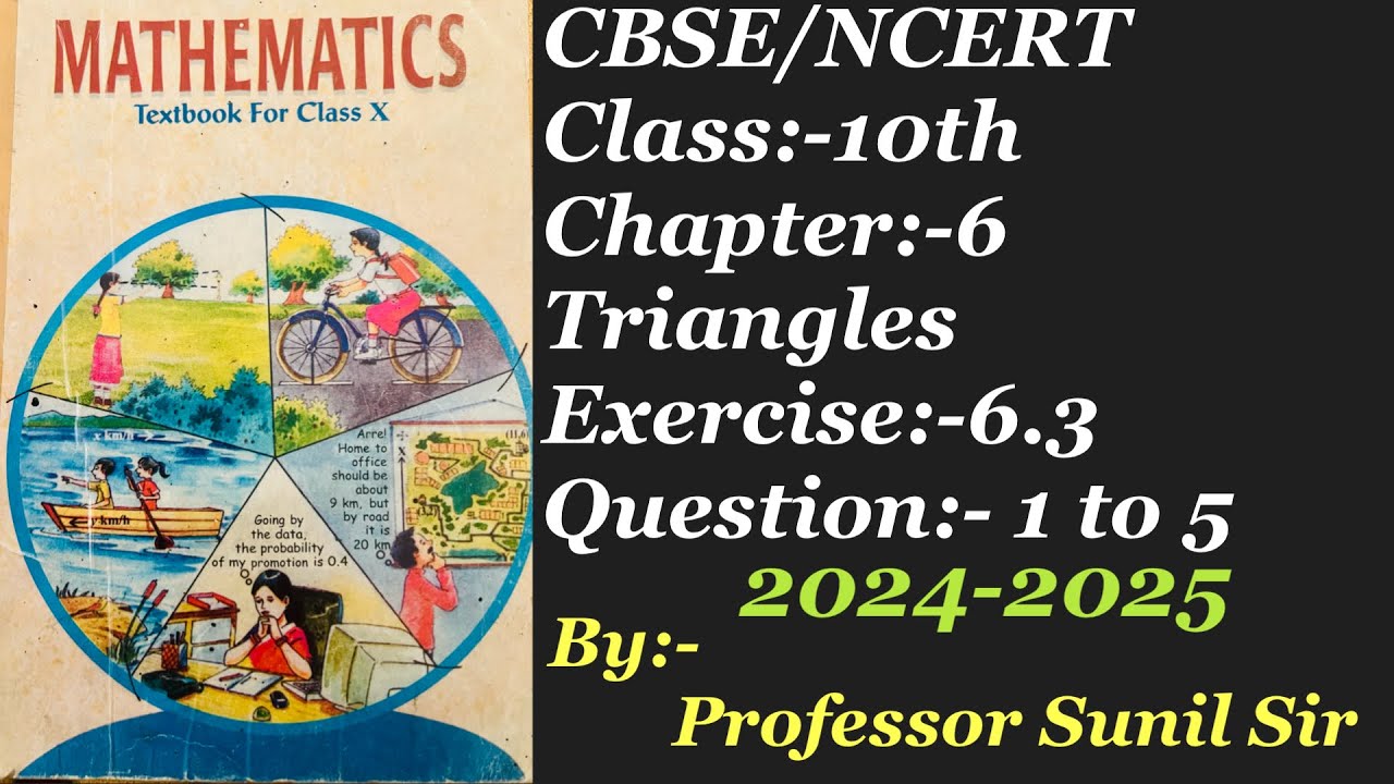 Cbsencert Class 10th Chapter 6 Triangle S Exercise 63 Question 1 1293