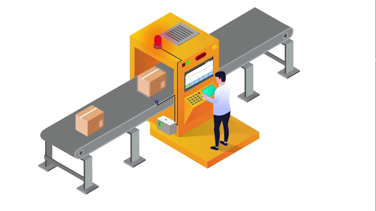 Animation - Man working in factory - YouTube