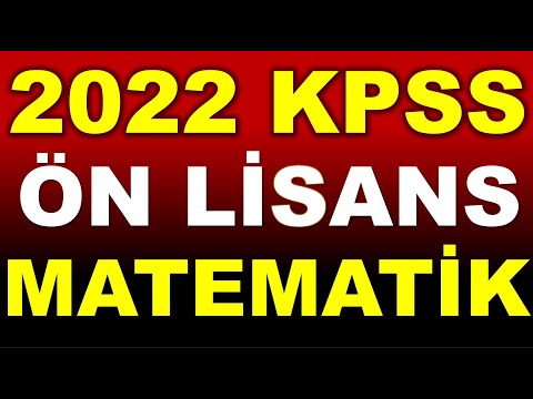 2022 KPSS  ÖN LİSANS MATEMATİK SORULARI VE ÇÖZÜMLERİ