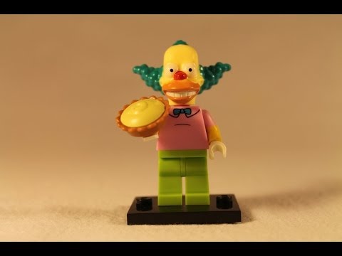 LEGO MINI-FIGURE - KRUSTY THE CLOWN - YouTube