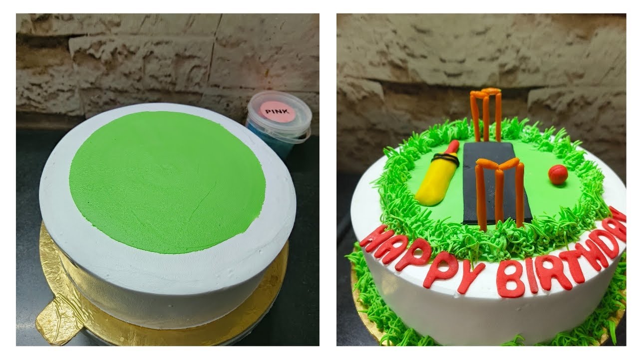 cricket ground theme cake | cricket theme cake | kiwi cake - YouTube