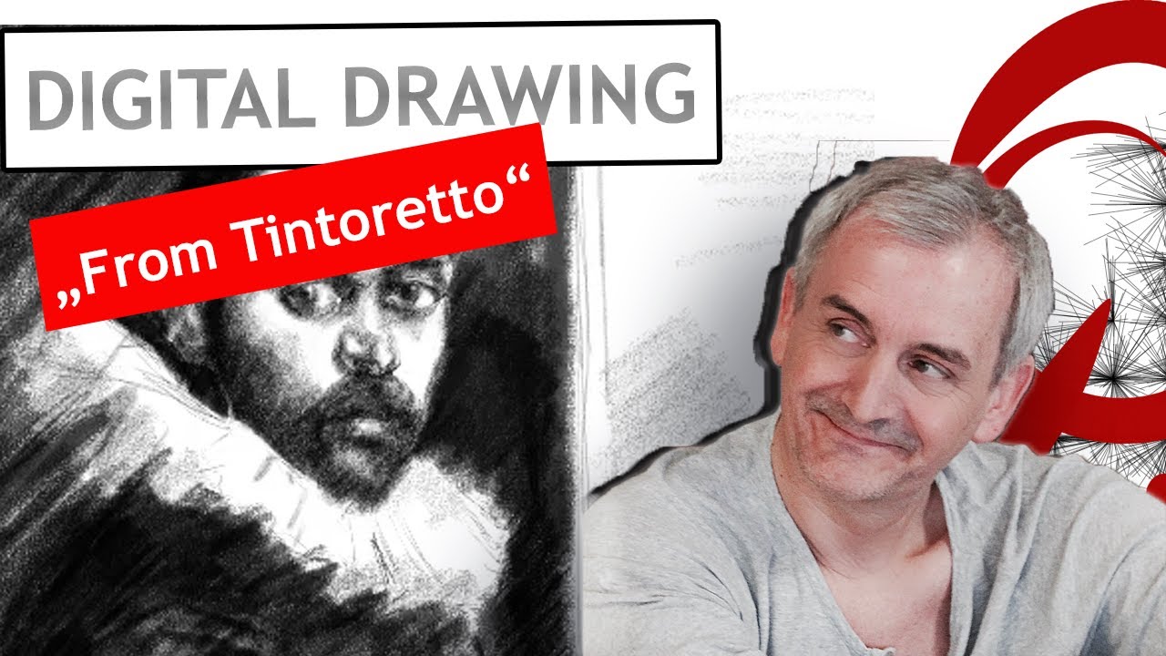 How I made a drawing of Tintorettos "Ristrato un artista" digitally ...