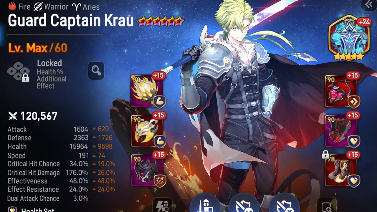 GUARD CAPTAIN KRAU RTA SHOWCASE | EPIC SEVEN - YouTube