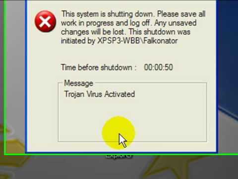 How To Create A Shutdown Virus - YouTube