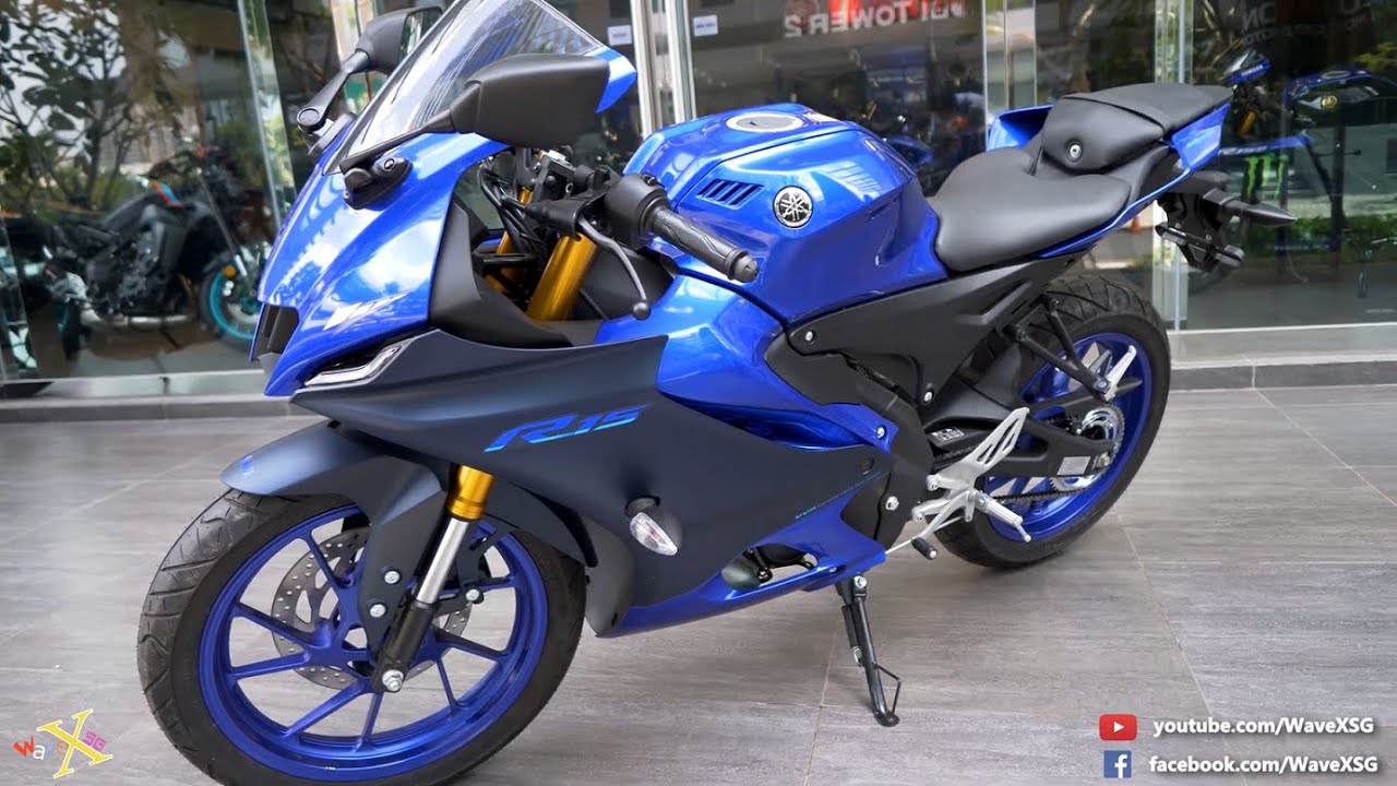 YAMAHA YZF-R15 V4 2022 - Blue GP / Xanh Tím - Walkaround - YouTube