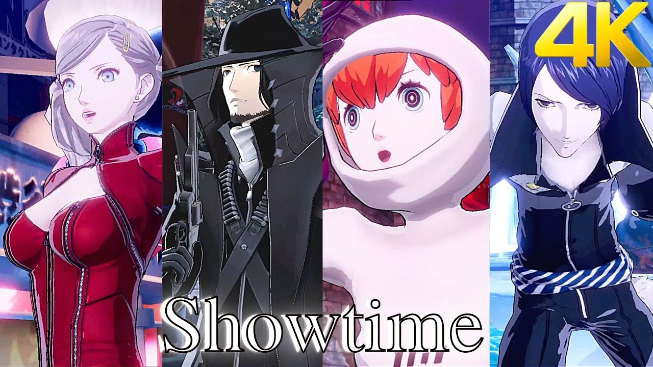 P5S - Every All-out Attack & Showtime For All Characters+ Ending All ...