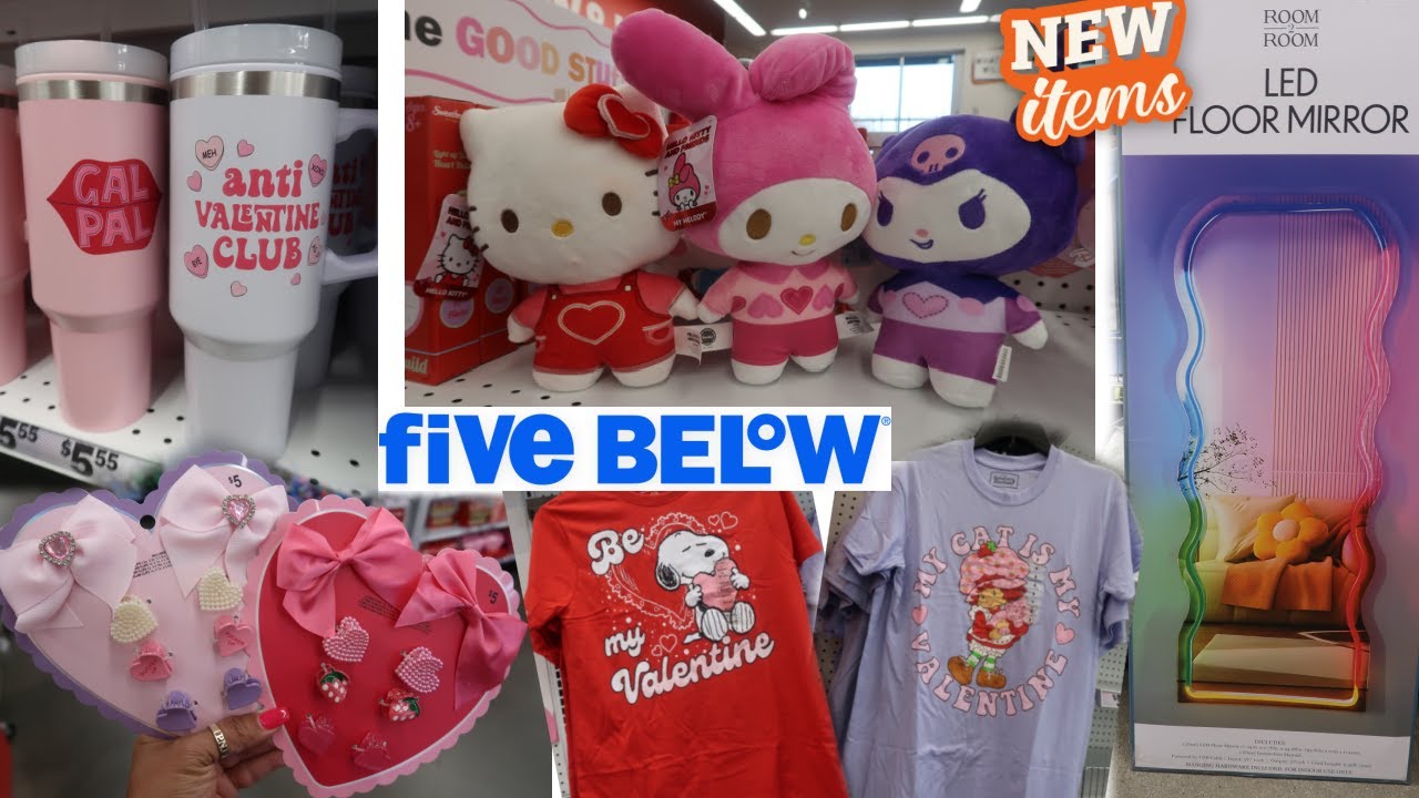 FIVE BELOW * NEW ARRIVALS!! VALENTINES DAY 2025 (SNEAK PEEK) - YouTube