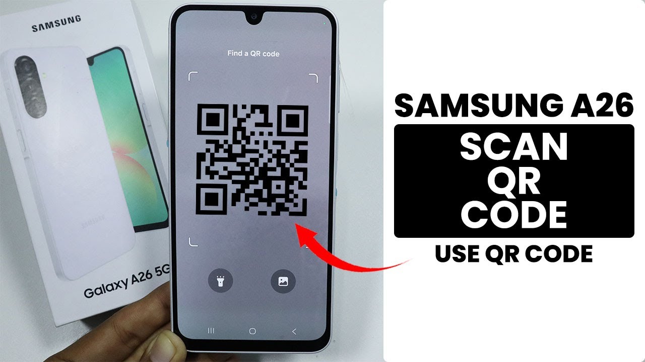 How to Scan QR Code in Samsung A26 - Use QR Code - YouTube