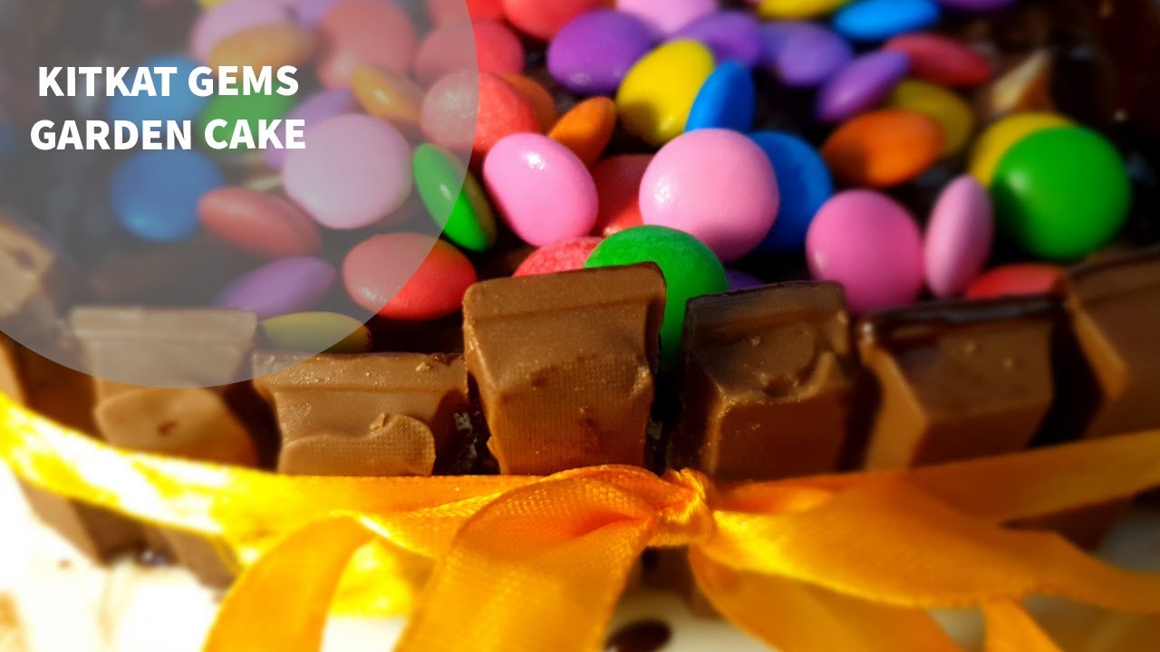 KitKat Gems Garden Cake | 15 Min Cake | Amazing Cake | Birthday Surprise | Easy To Make | Quick ...