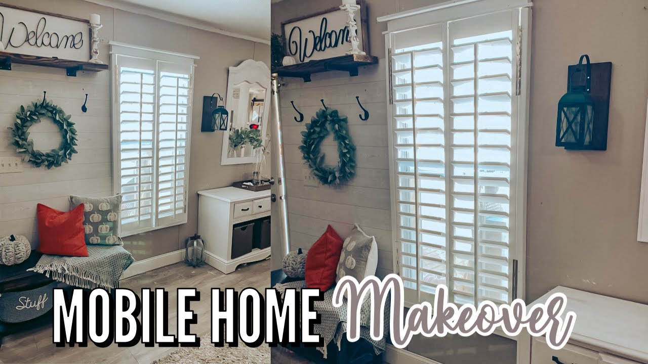 DIY PLANTATION SHUTTERS | single wide mobile home transformation ...