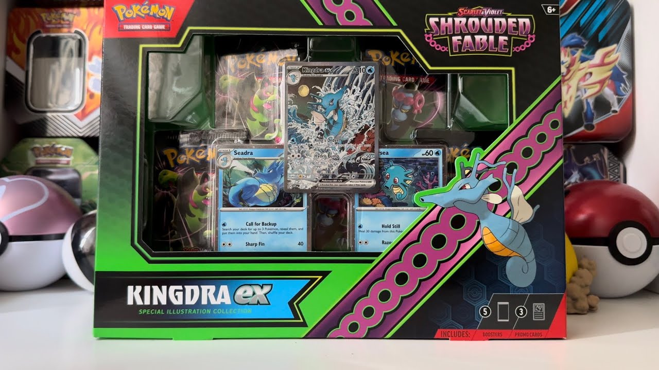 Pokemon Kingdra EX Special Illustration Collection Box Opening - YouTube