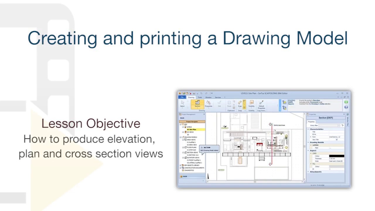 CerTus SCAFFOLDING Tutorial - Creating and printing a Drawing Model ...