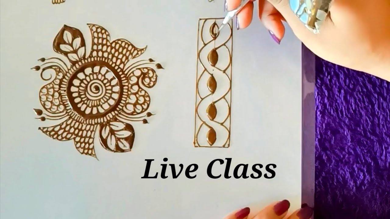 Live Class !! Three Levels Mehendi Class in One Live !! - YouTube