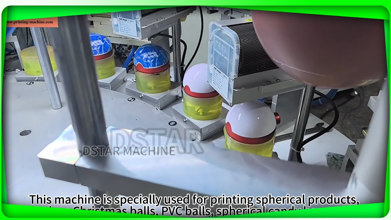 christmas ball printing machine with 6 color and automatic rotation ...