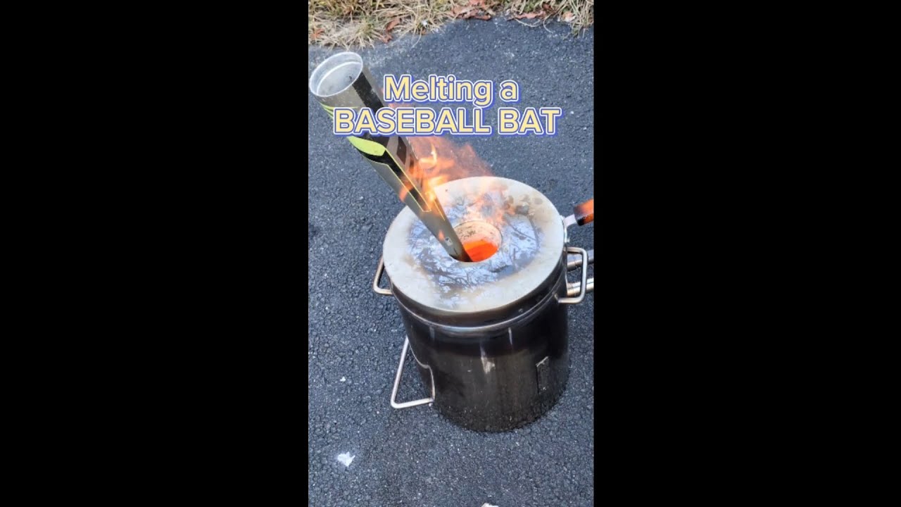 🔴 I Melted a Baseball Bat - Melting Aluminum - Trash To Treasure - YouTube