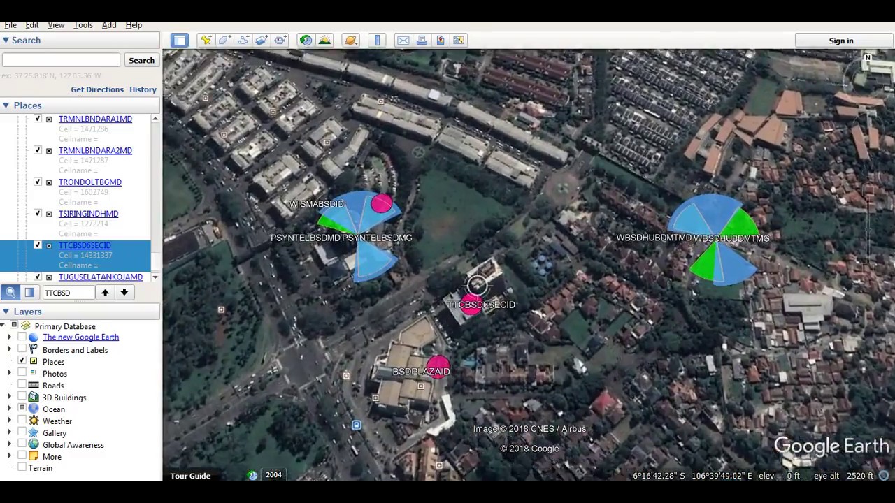 TUTORIAL EXPORT GCELL MAPINFO to GOOGLE EARTH - YouTube