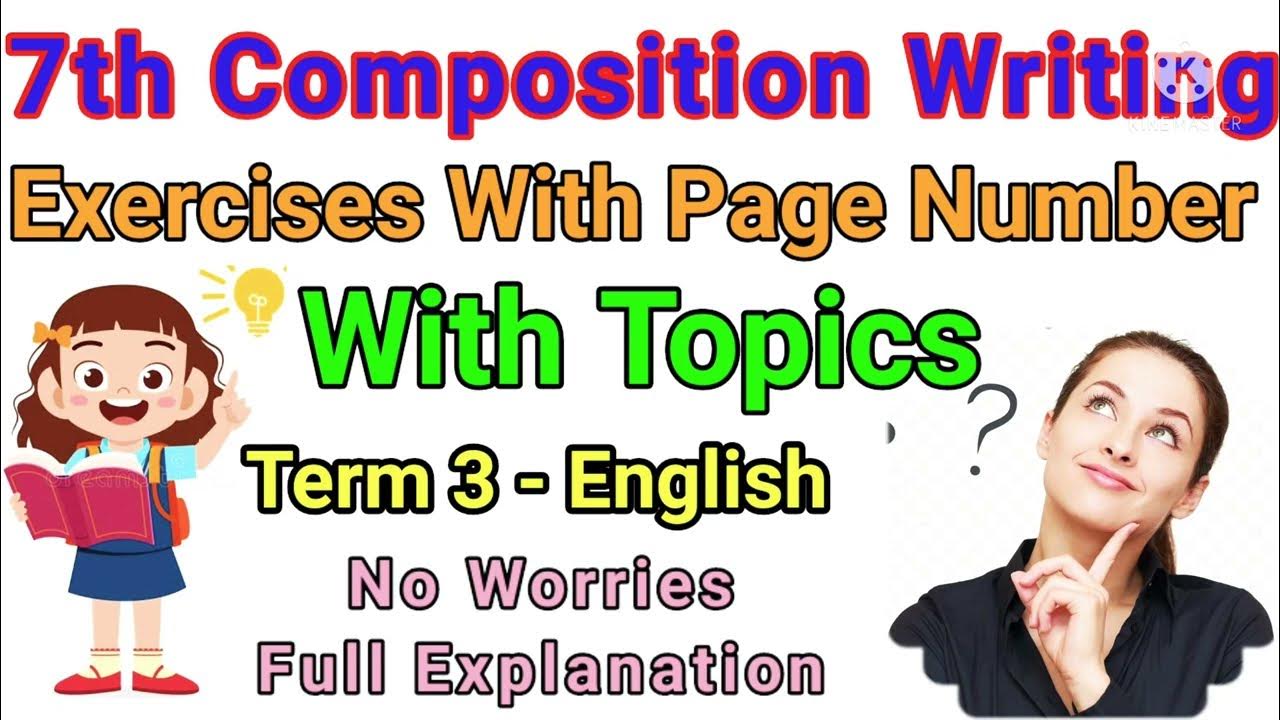 7th Std English Composition Writing/Exercises with PageNumber &Topics ...