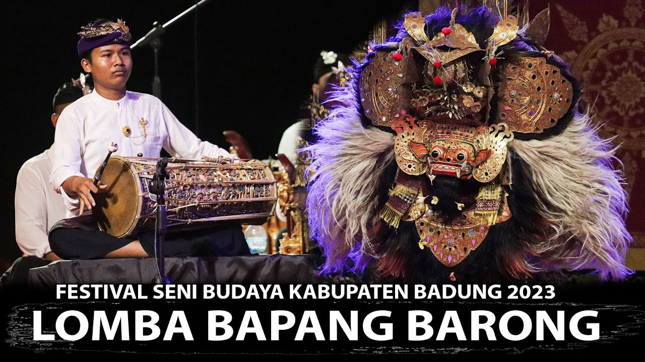 LOMBA KENDANG & BAPANG BARONG | FESTIVAL SENI BUDAYA BADUNG 2023 - YouTube