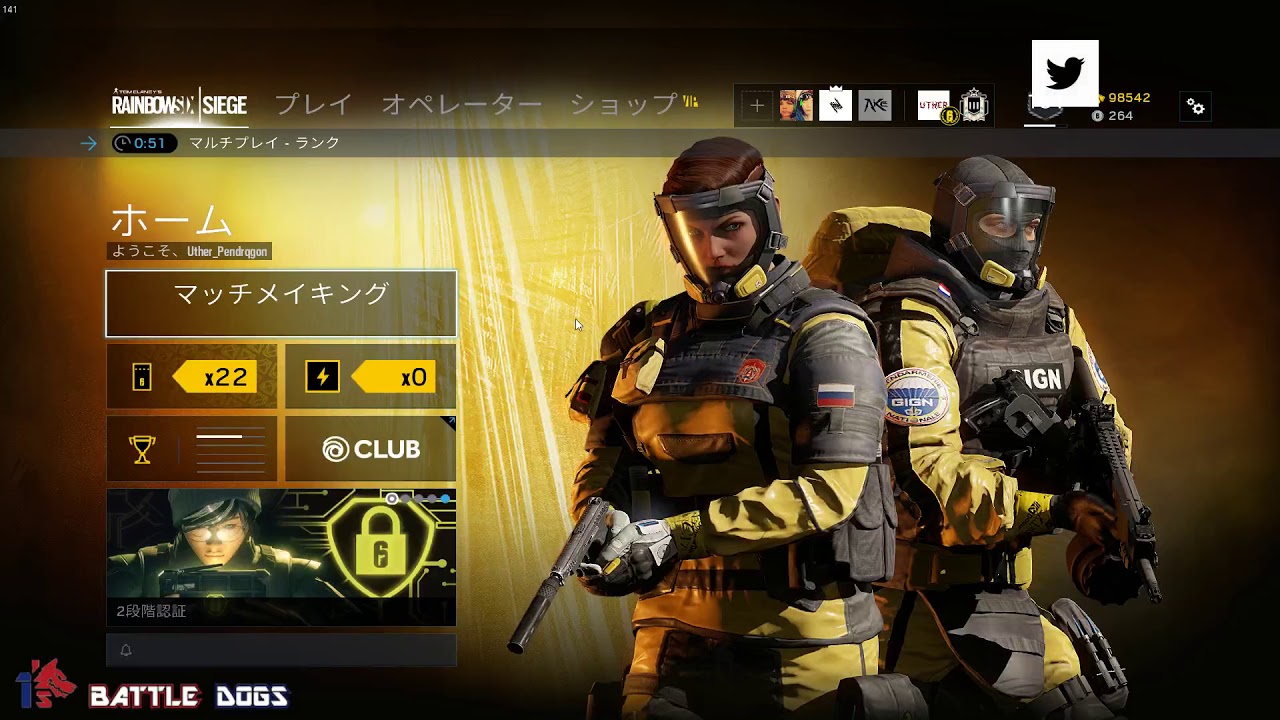【概要欄要確認】PC【R6S】 [1's Battle Dogs] R6S部門 pro gaming team RANKマッチ - YouTube