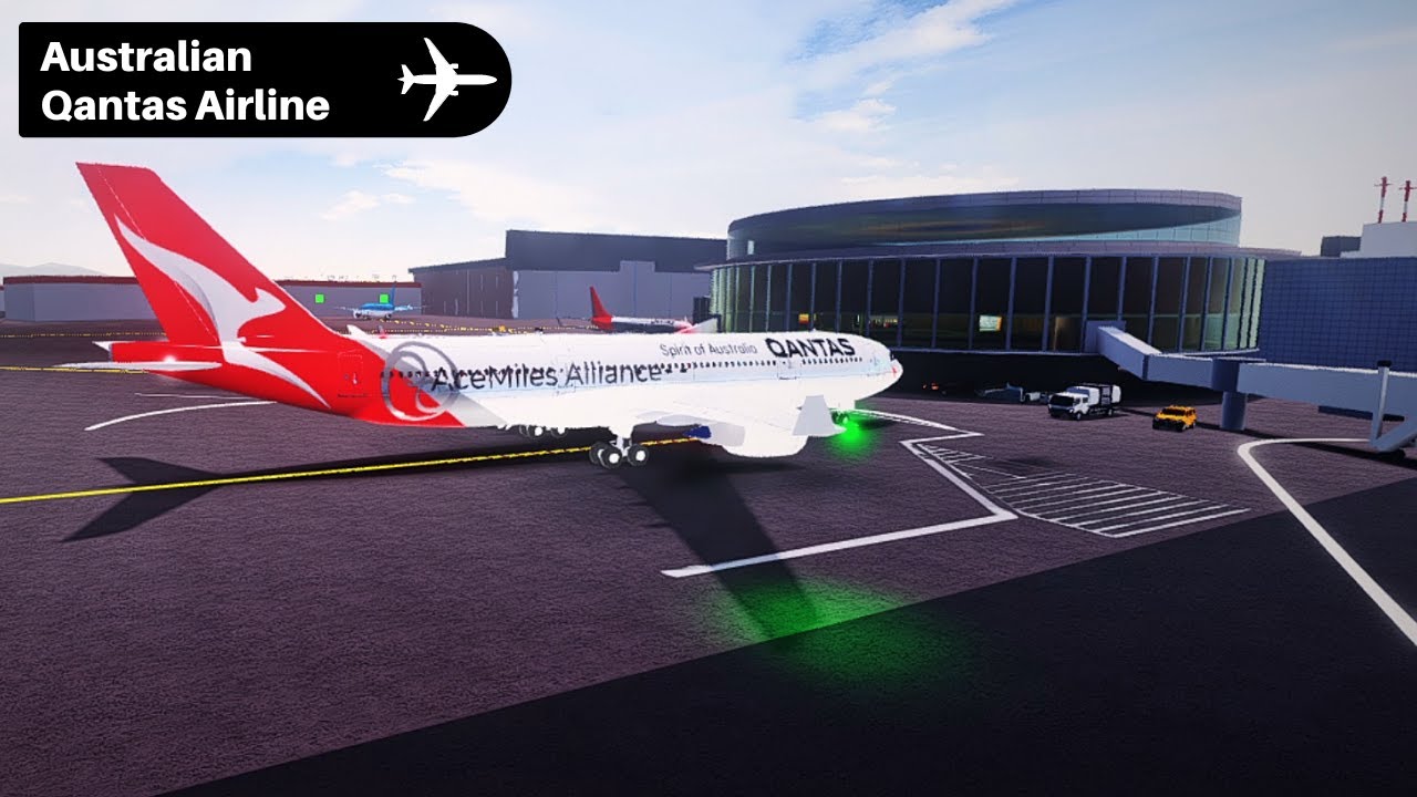 ROBLOX | Australian Qantas Airline | Airbus A330 | Economy Class ...
