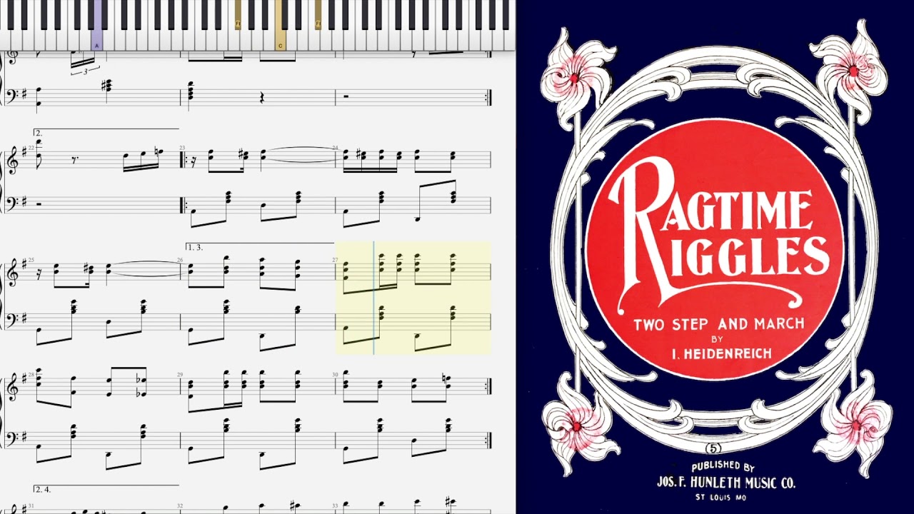 Ragtime Riggles by Isidor Heidenreich (1902, Ragtime piano) - YouTube