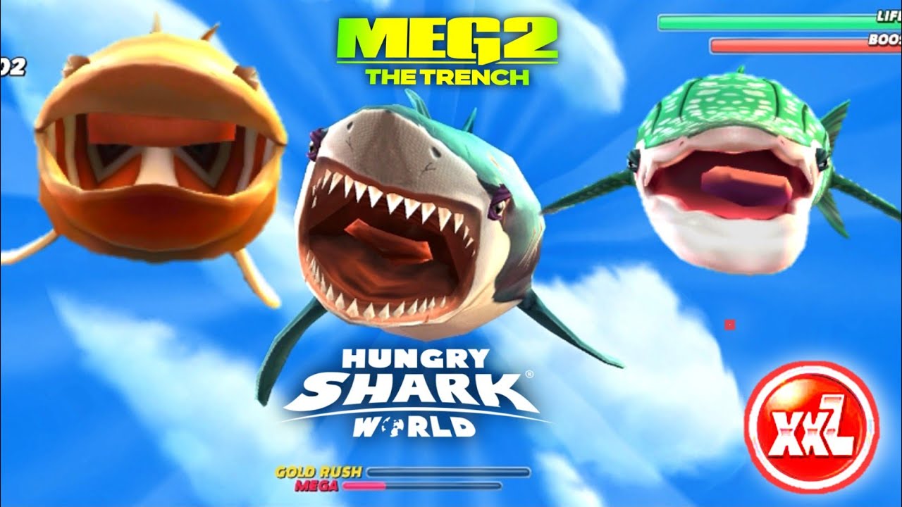 ALL XXL SHARK IN GIANT SIZE GAMEPLAY - Hungry Shark World - YouTube