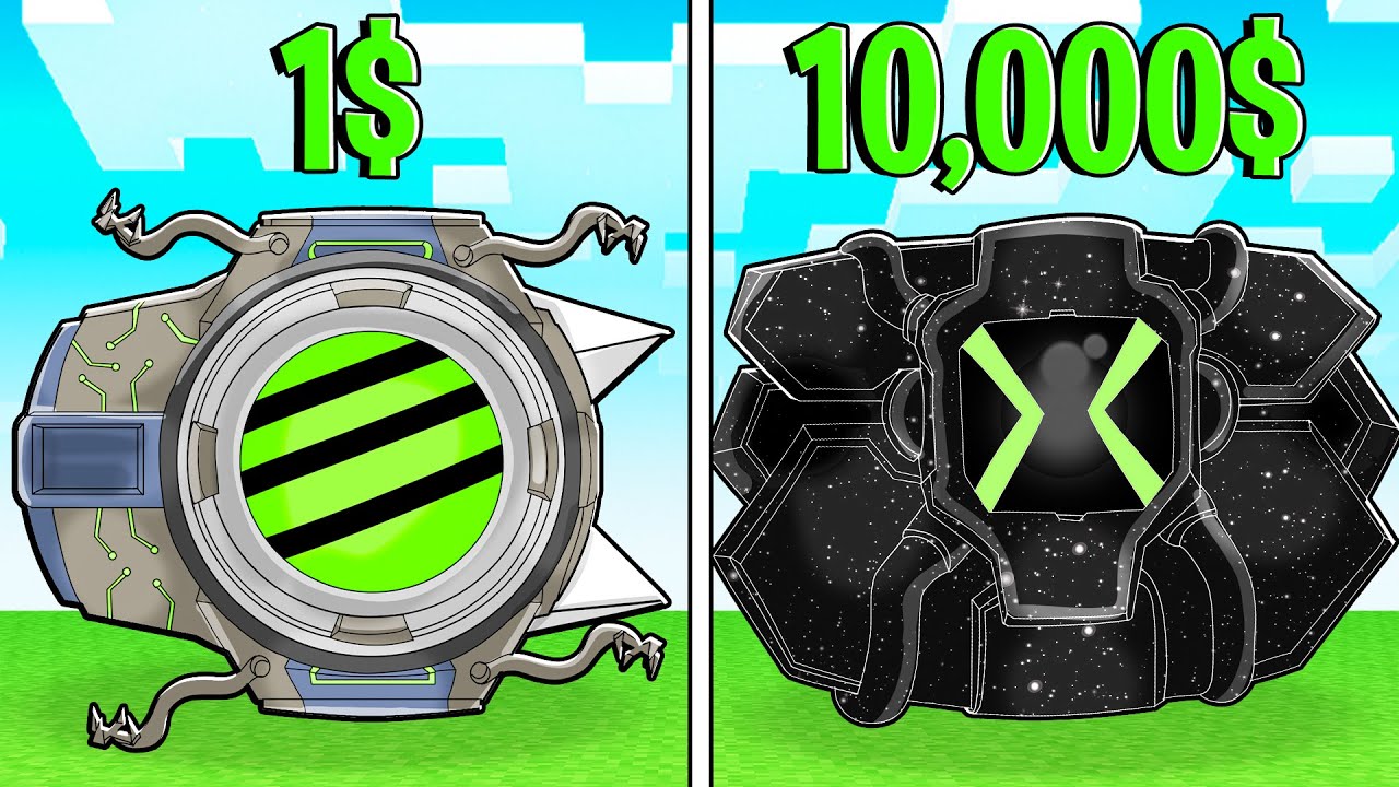 CARNITRIX de 1R$ vs OMNITRIX de 10,000R$ de BEN 10 no MINECRAFT - YouTube