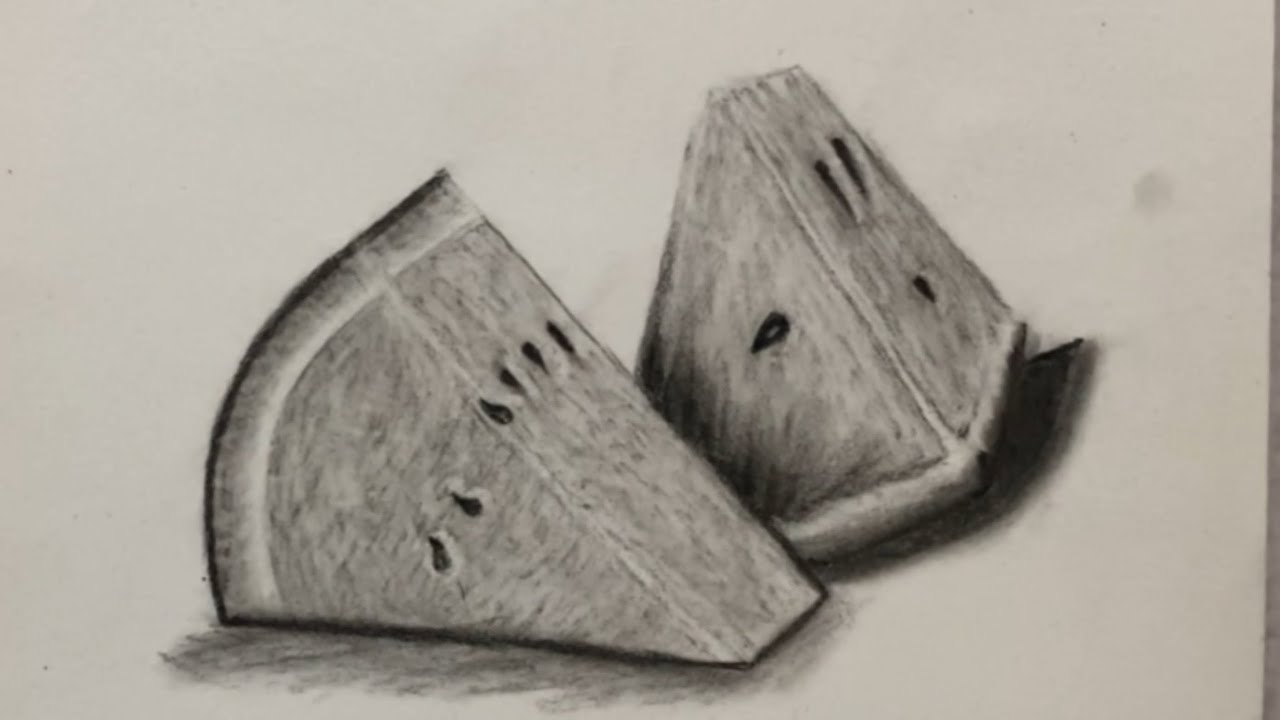 How to draw watermelonDrawing easy | Easy Watermelon piece Drawing ...