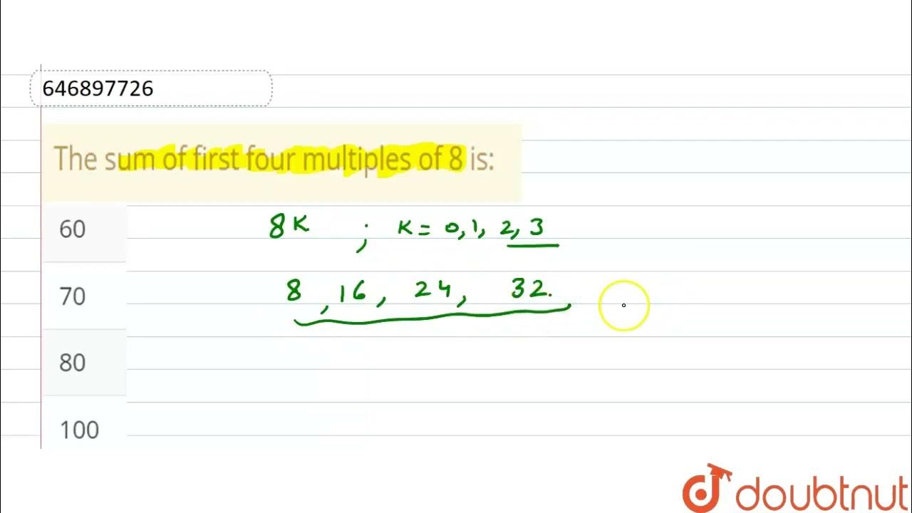 The Sum Of First Four Multiples Of 8 Is CLASS 6 Question Paper the-sum-of-first-four-multiples-of-8-is-class-6-question-paper